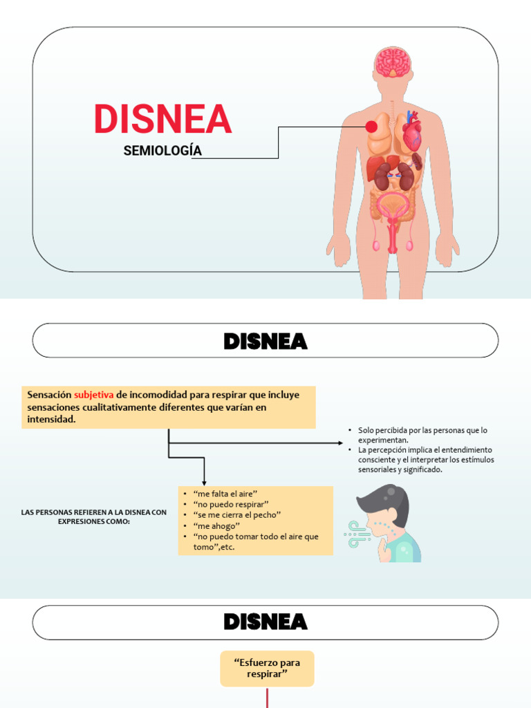 Disnea: Causas y Evaluación | PDF | Sistema respiratorio | Pulmón