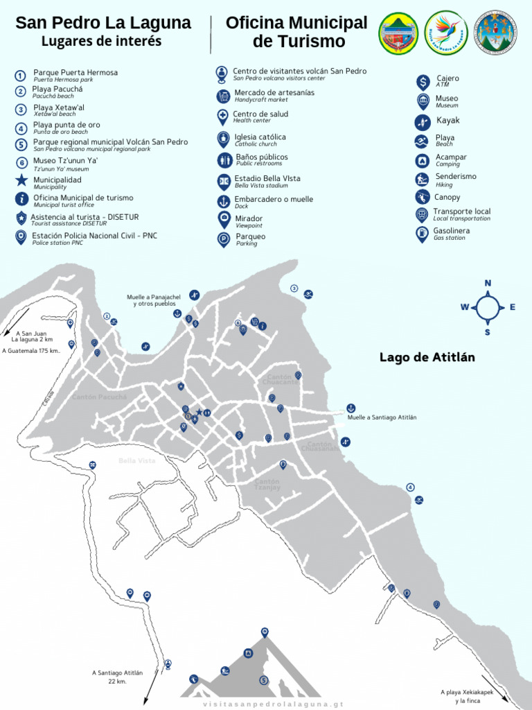 Croquis Turístico San Pedro La Laguna (21.5 × 28 CM) | PDF | Transporte ...