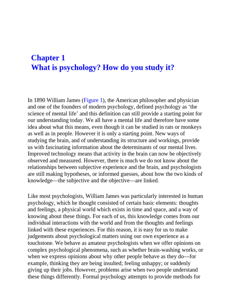 Readings On Psychology | PDF | Psychology | Mind