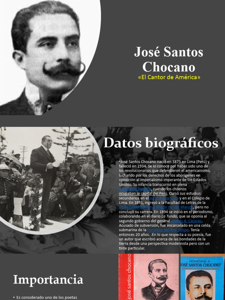 José Santos Chocano | PDF | Clásicos