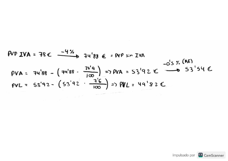 Cálculo PVA y PVL | PDF
