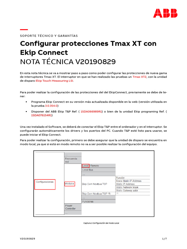 Configurar Protecciones Tmax XT Con Ekip Connect | PDF | Informática | Ciencias de la Computación