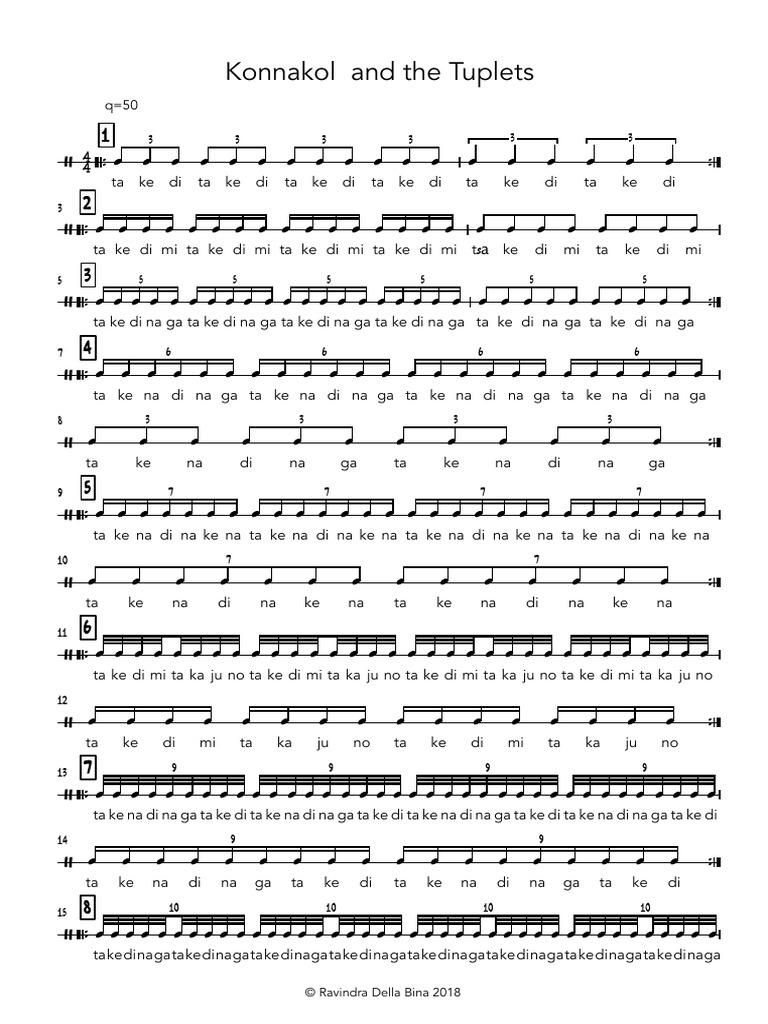 Konnakol e Tuplets | PDF