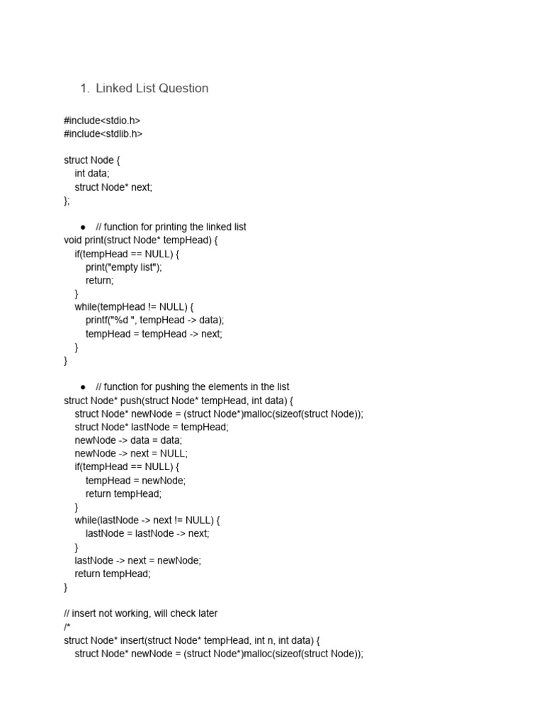 C Practice Questions Pdf Algorithms And Data Structures Computer