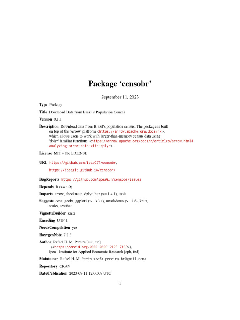 Censobr | PDF | Function (Mathematics) | Computer File