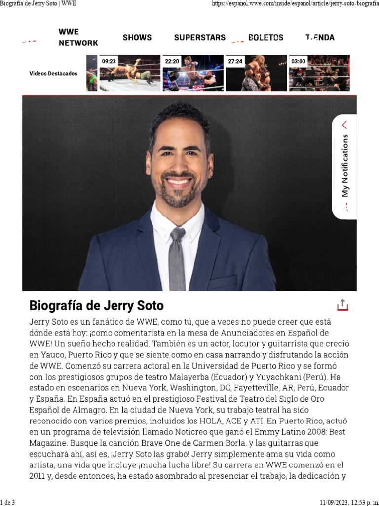 Biografía de Jerry Soto | PDF