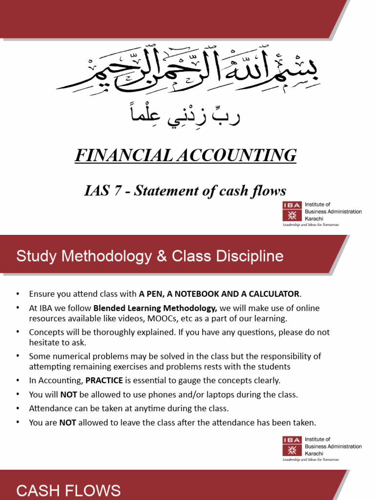 FA - IAS 7 Statement of Cash Flows | PDF | Depreciation | Cash Flow ...
