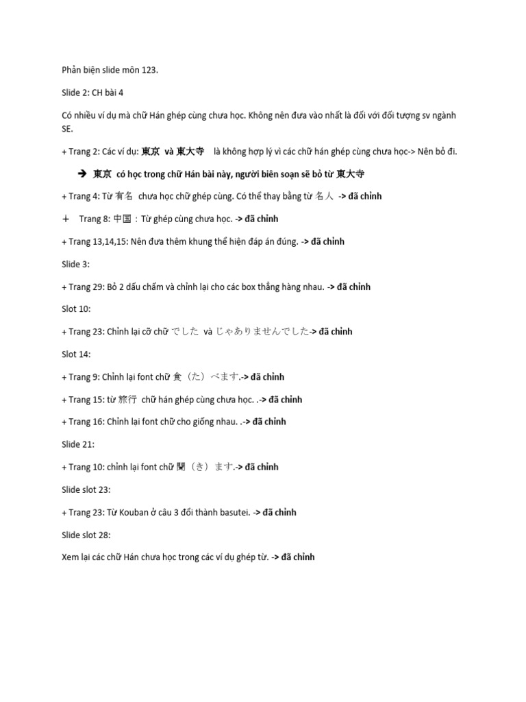 Phản biện slide môn 123 phan hoi | PDF