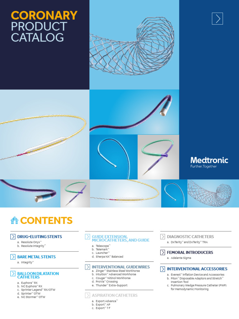 Coronary Product Catalog | PDF | Percutaneous Coronary Intervention ...