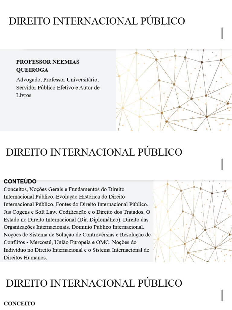 Aula 1 - Direito Internacional Público | PDF | Direito Internacional | Tratado