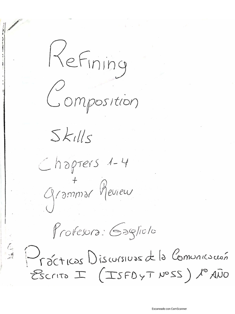 Refining Composition Skills | PDF