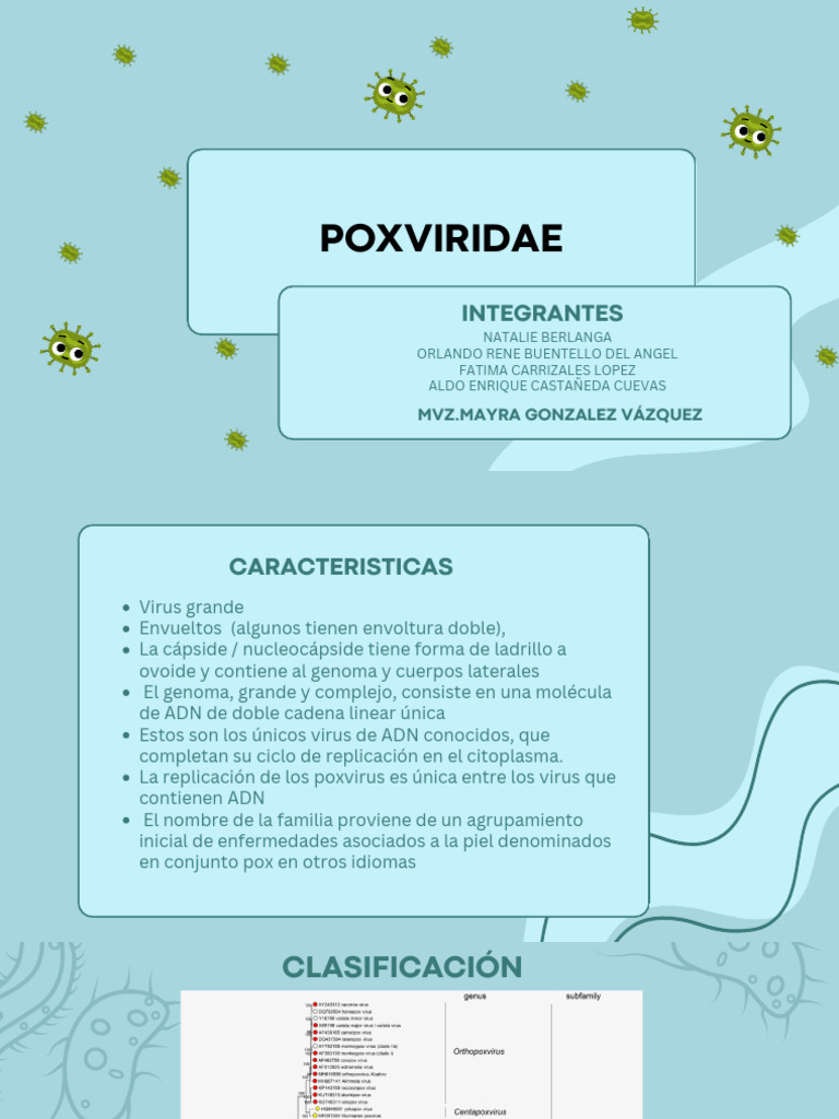 Características y enfermedades de Poxviridae | PDF | Virus | Viruela