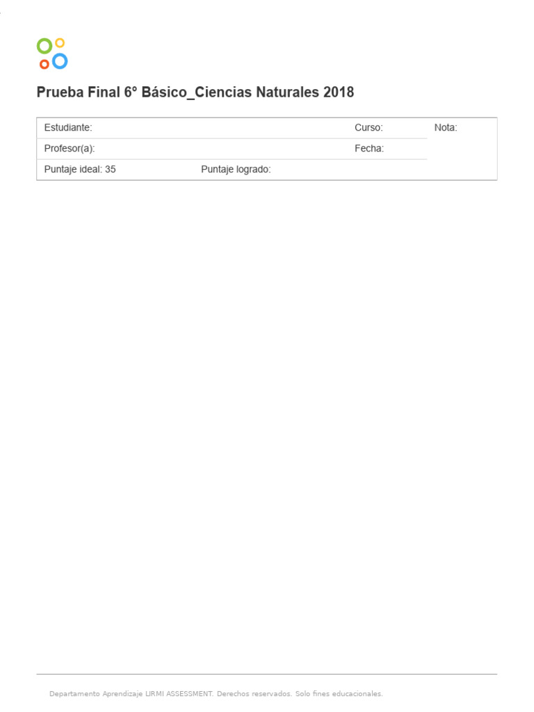 Eval Final - CSNAT - 6to | PDF | Suelo | Calor