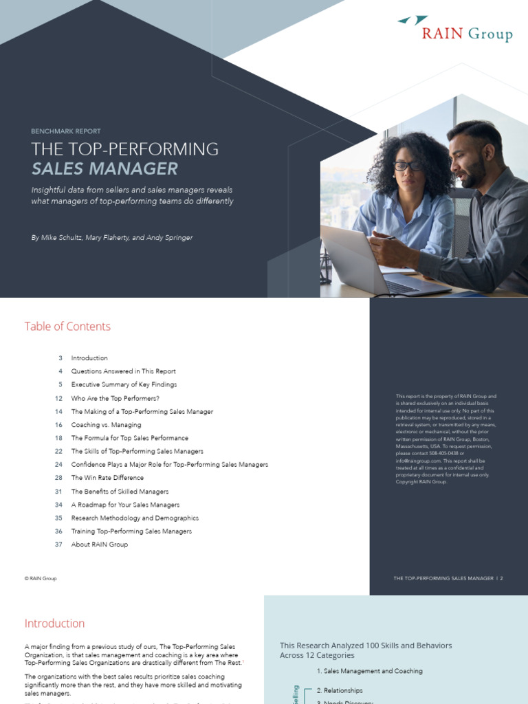 Sales Management - Raingroup - The Top-Performing Sales Manager ...
