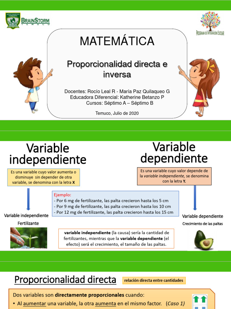7mo Básico A y B Matemática PPT N°4 01 de Julio. | PDF | Multiplicación | Variable (Matemáticas)