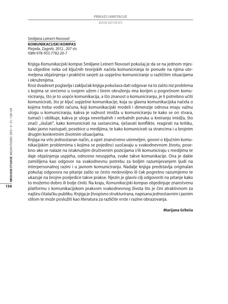 Komunikacijski Kompas | PDF