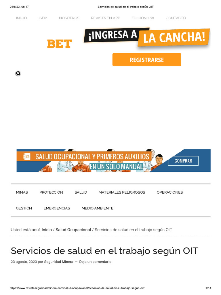 Salud Laboral según la OIT | PDF