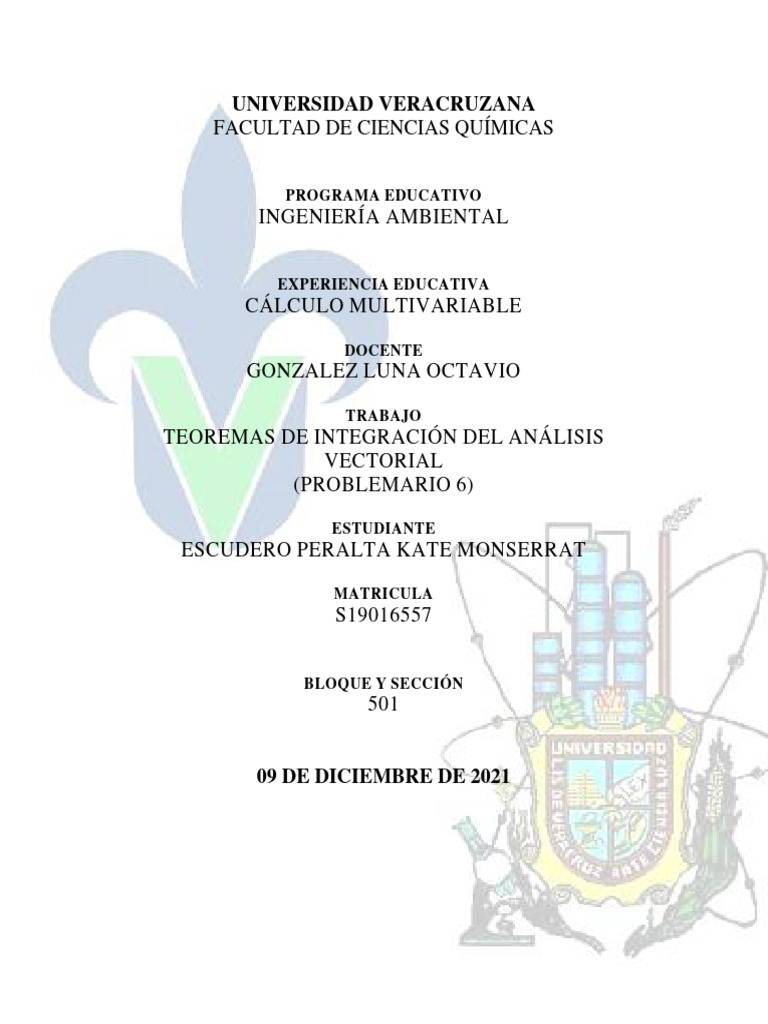 EscuderoPeraltaKateMonserrat P6 | PDF | Vector Euclidiano | Integral