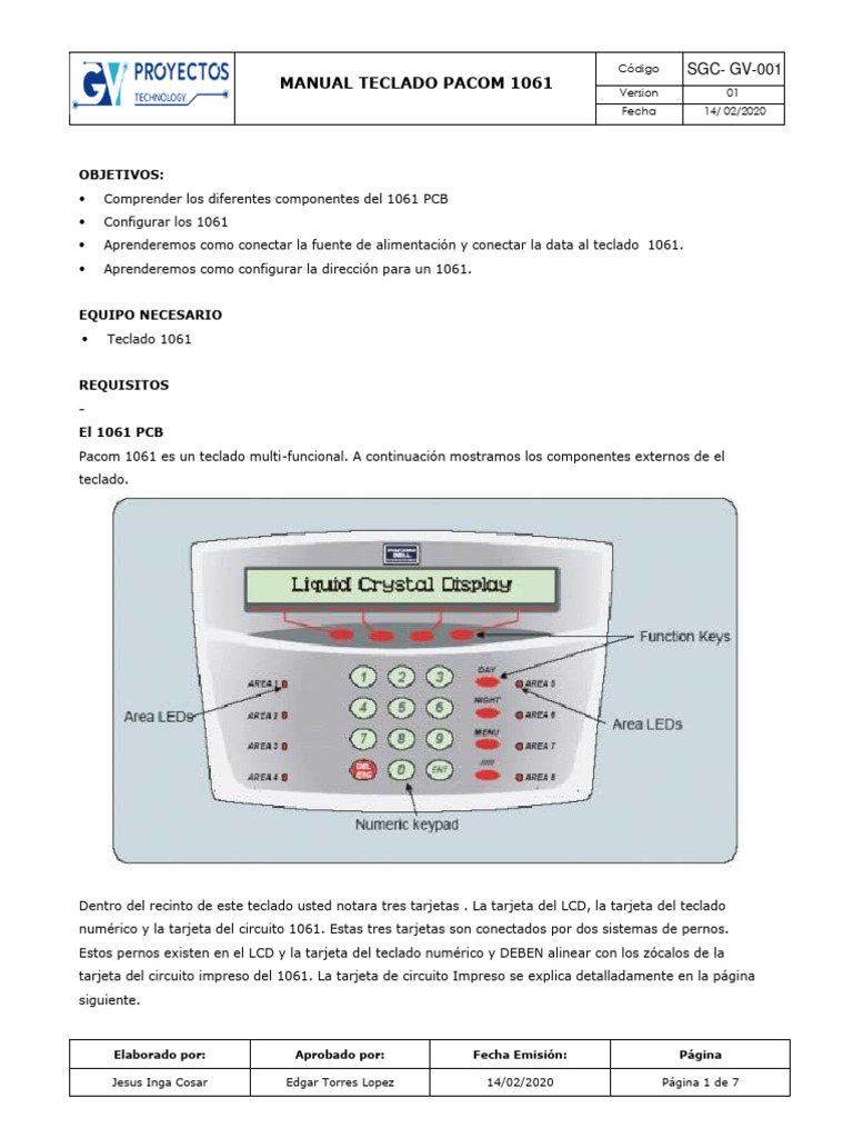 Teclado Pacom 1061 | PDF | Placa de circuito impreso | Teclado