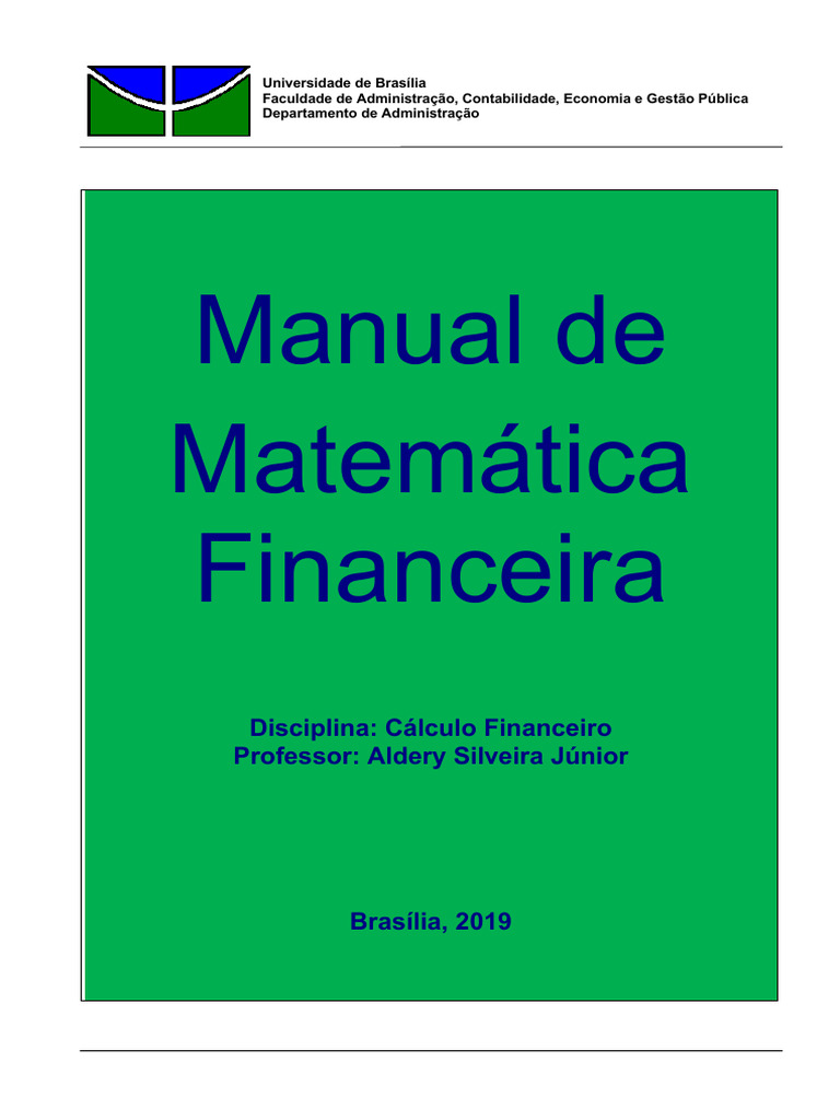 Manual de Matemática Financeira | PDF | Juros | Desconto