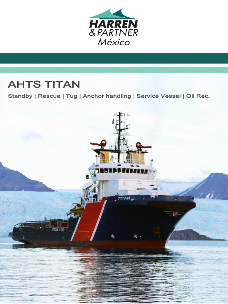 AHTS Titan Vessel Specifications | PDF | Wireless | Manufactured Goods