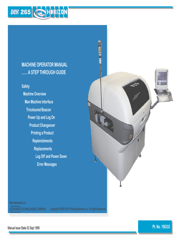 DEK 265-Horizon Operations Manual | PDF | Menu (Computing) | Hazards