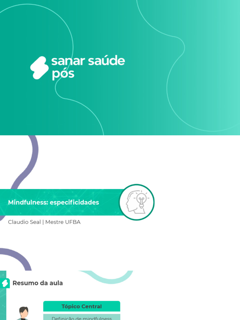 [10312] CLAUDIO SEAL_PÓS_TCC_MINDFULNESS_ ESPECIFICIDADES | PDF ...