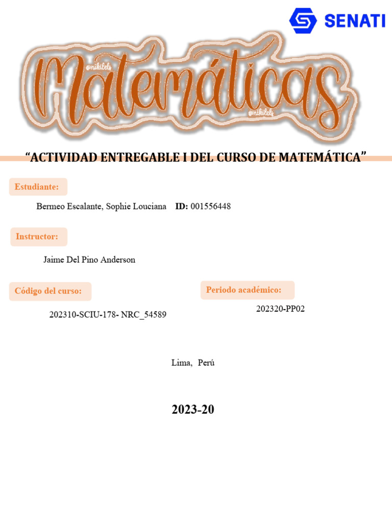 Tarea de Mate 1 | PDF