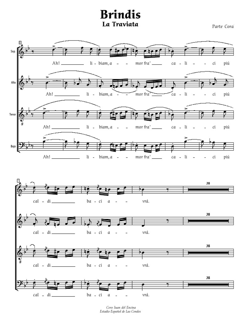 Brindis Traviata. Coro | PDF