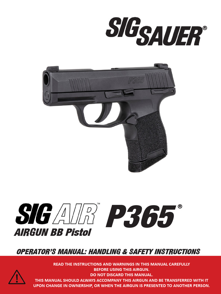P365-BB Manual | PDF | Projectiles | Firearms