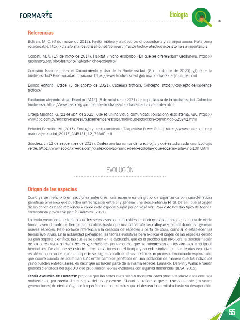 Módulo Teórico Evolución | PDF