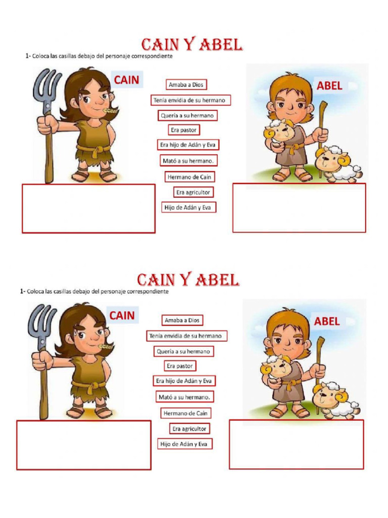 Actividad Caín y Abel | PDF