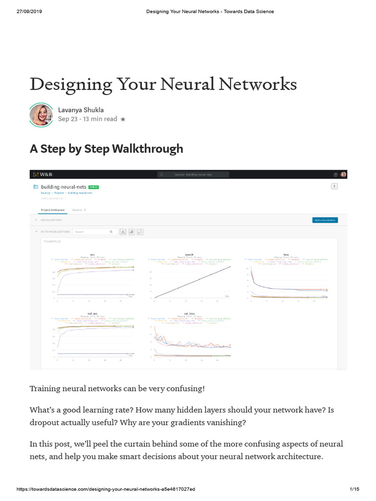 Designing Your Neural Networks - Towards Data Science | PDF ...