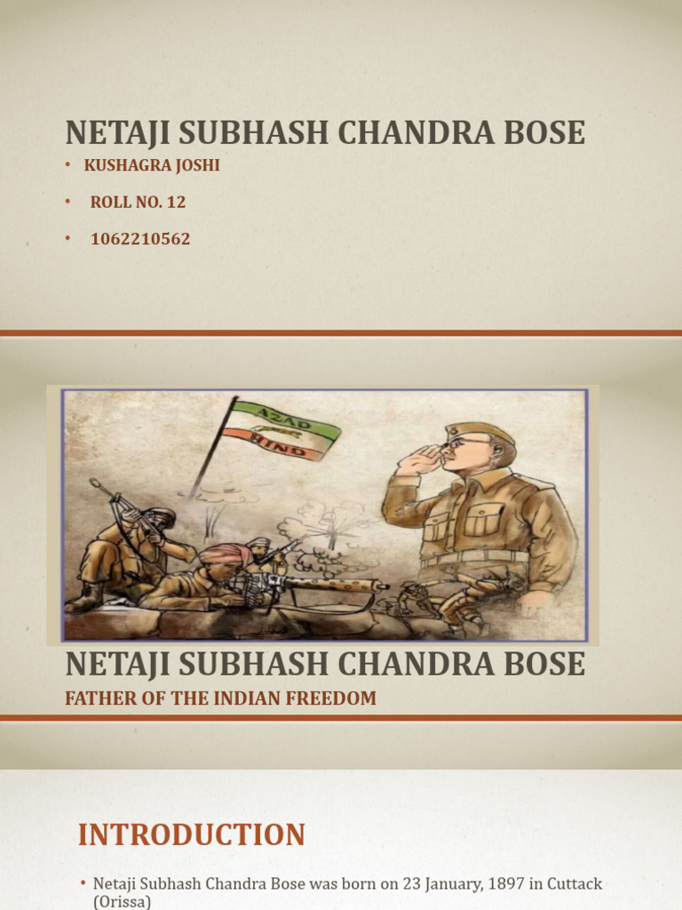 Netaji Subhash Chandra Bose Pdf Indian Independence Movement