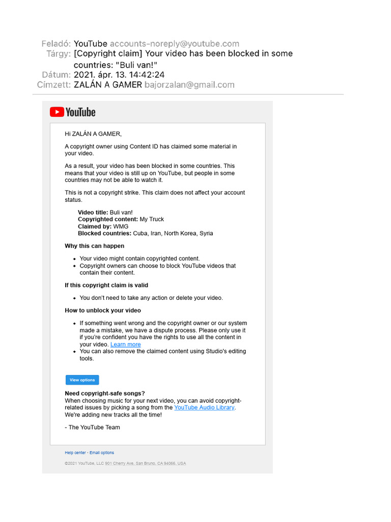 (Copyright Claim) Your Video Has Been Blocked in Some Countries Buli ...