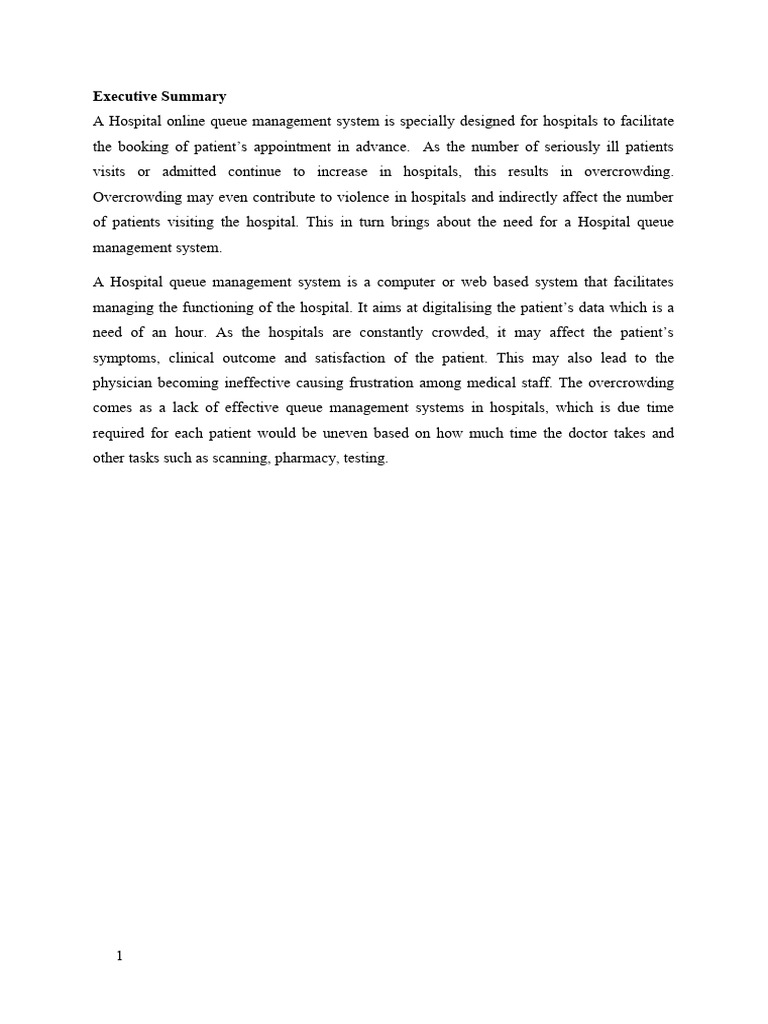 Hospital Online Queueing System Pdf Software Development Process