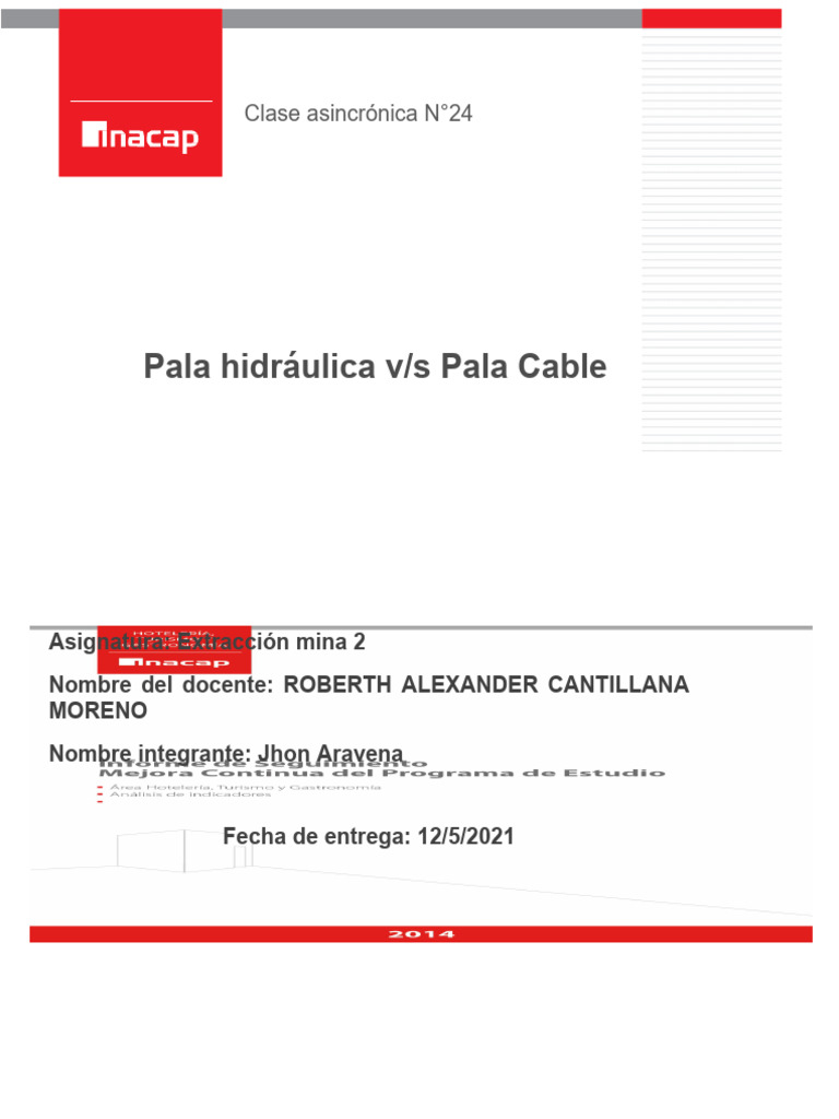 Clase N°24pala Hidraulica Vs Pala Cable | PDF