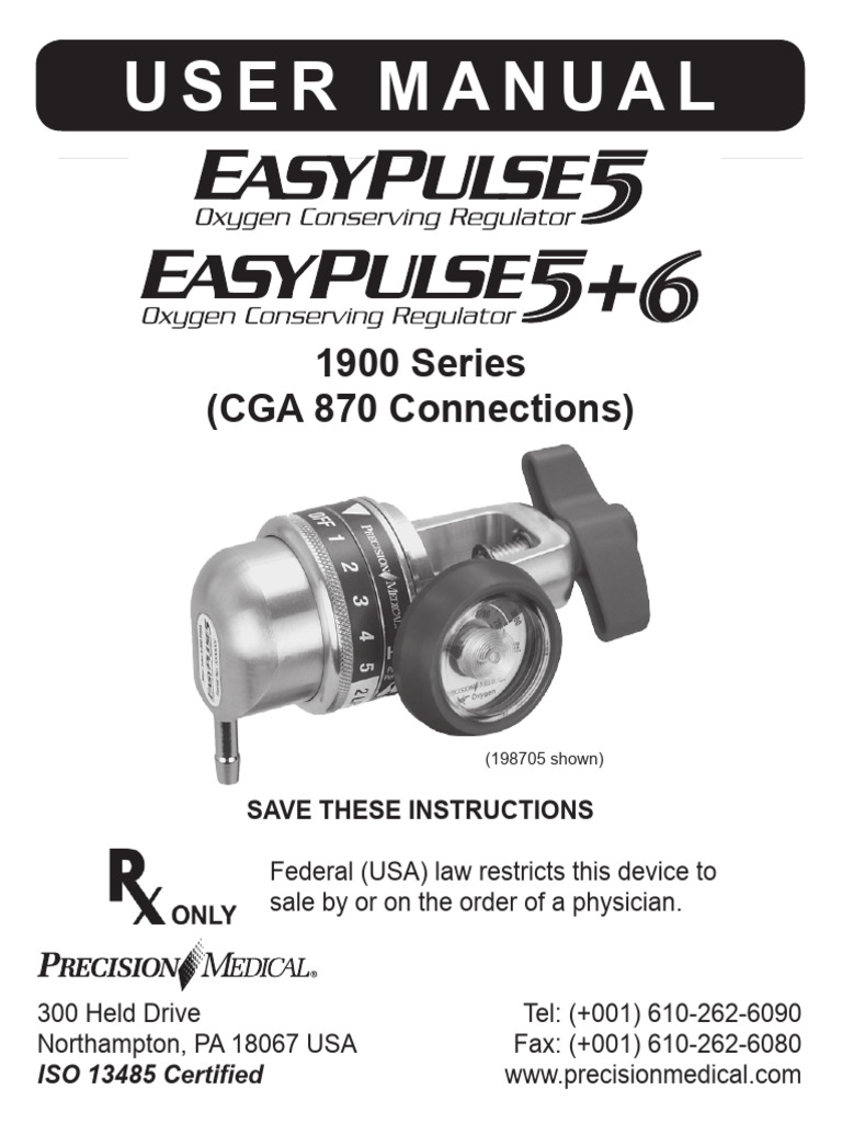 Precision Easypulse 5 | PDF | Oxygen | Valve