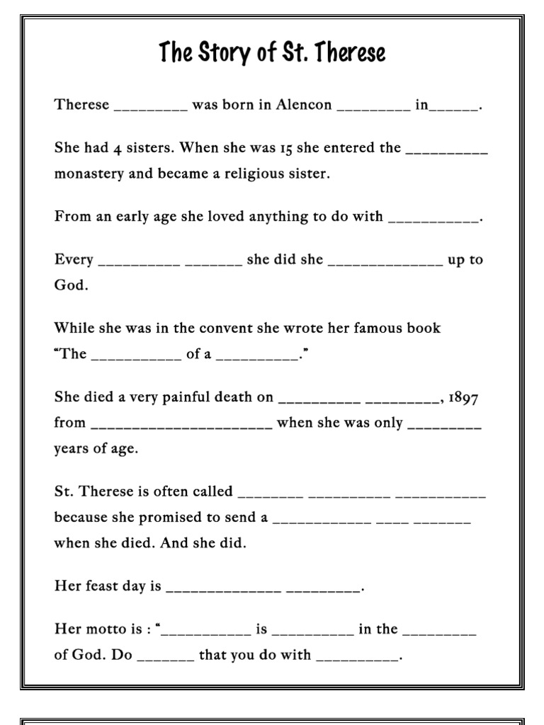 The Storyof ST Therese | PDF