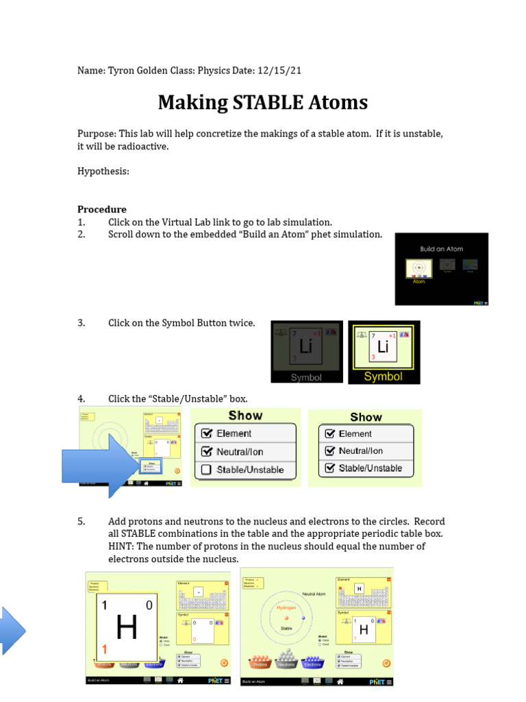 Understanding Stable Atoms in Physics | PDF