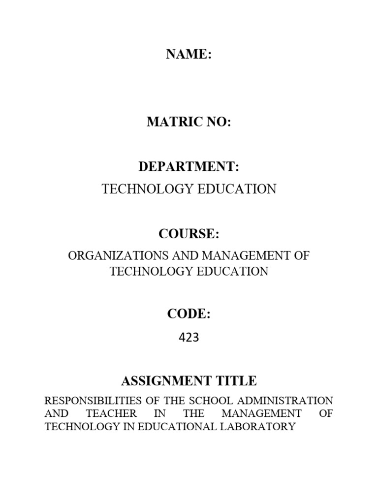 Assignment 22 | PDF | Laboratories | Teachers