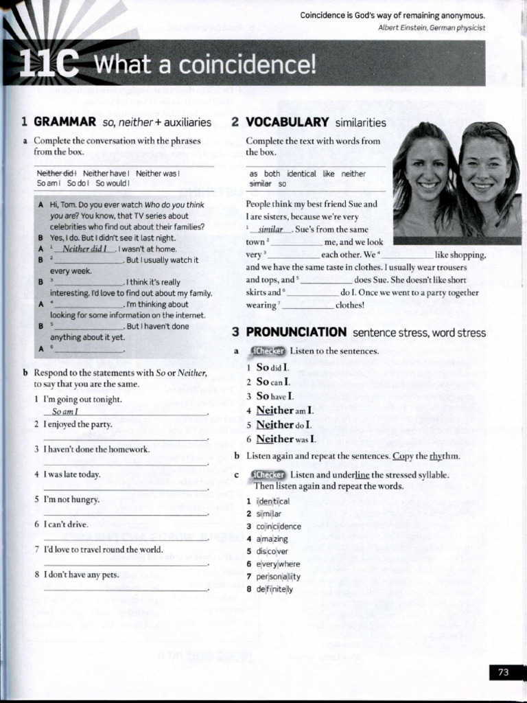 English File - Pre-Inter - WB - 11C | PDF | Stress (Linguistics)