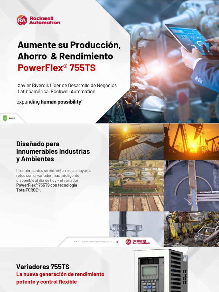 PowerFlex 755TS AC Drive Customer Presentation ES | PDF | Uso eficiente ...