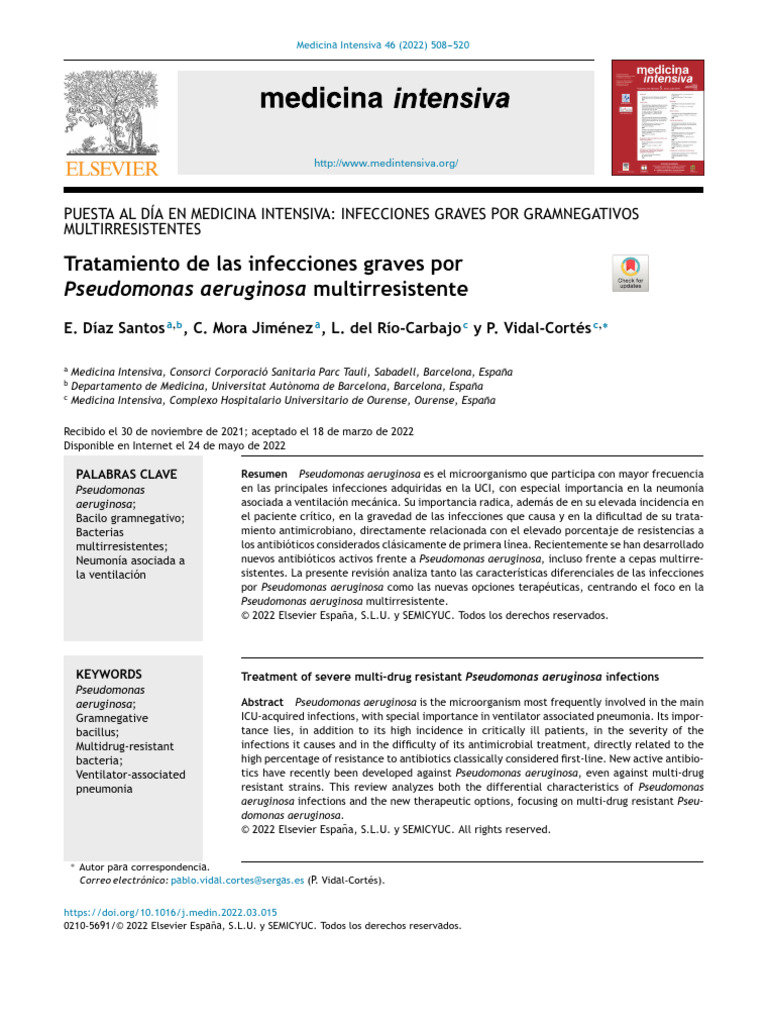 Pseudomona Multi R | PDF | Neumonía | Pseudomonas