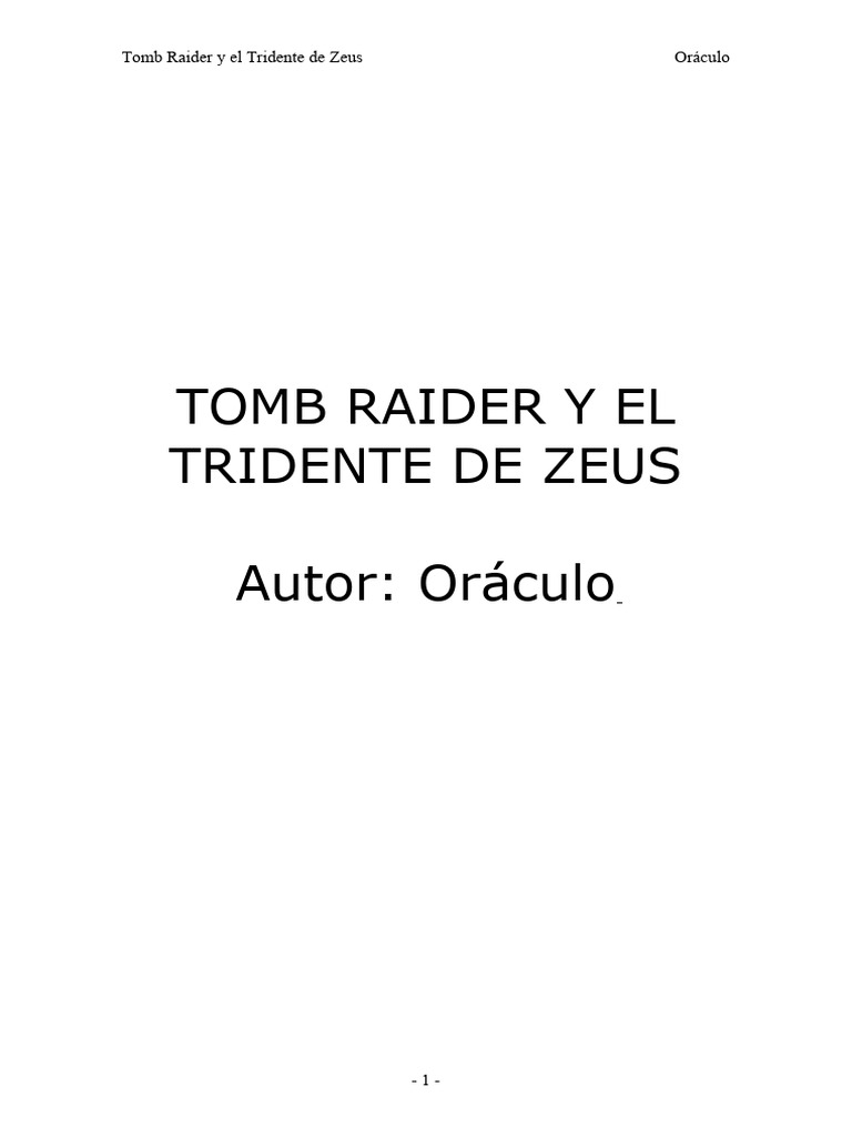 Tomb Raider y El Tridente de Zeus | PDF | Medusa | Esfinge
