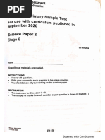 Cambridge Primary Checkpoints - Specimen Papers | PDF