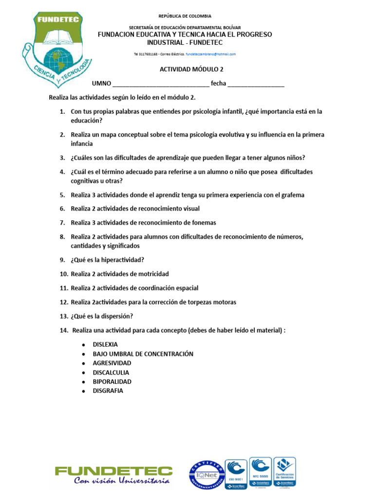 Actividad Modulo 2 | PDF