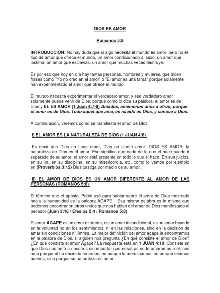 Dios Es Amor | PDF | Amor | Dios
