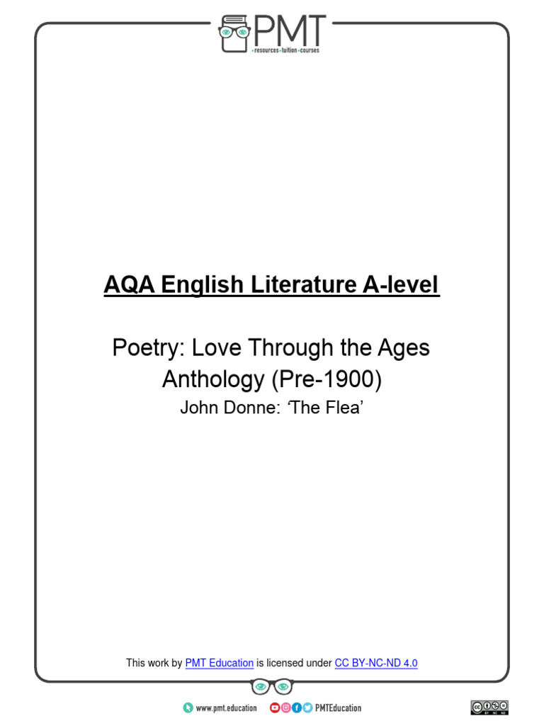 The Flea - John Donne | PDF | Metre (Poetry) | Poetry