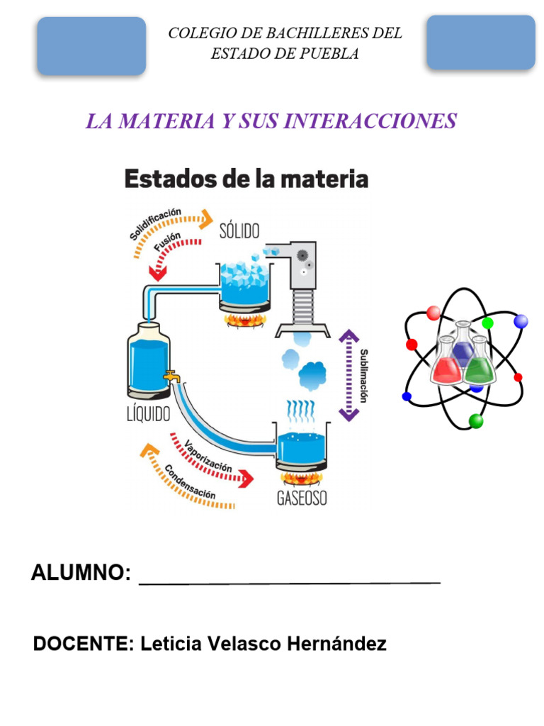 Portada La Materia y Sus Interacciones Profa Lety | PDF